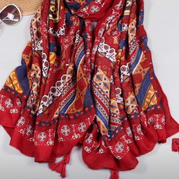 Accessories | Boho Gypsy Inspired Tasseled Blanket Scarf | Poshmark